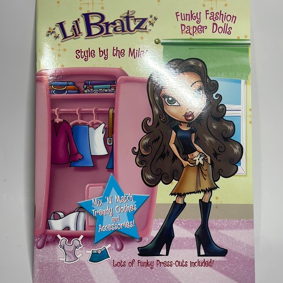 Other | New Lil Bratz Funky Fashion Paper Dolls Book Pressouts Uncut ...